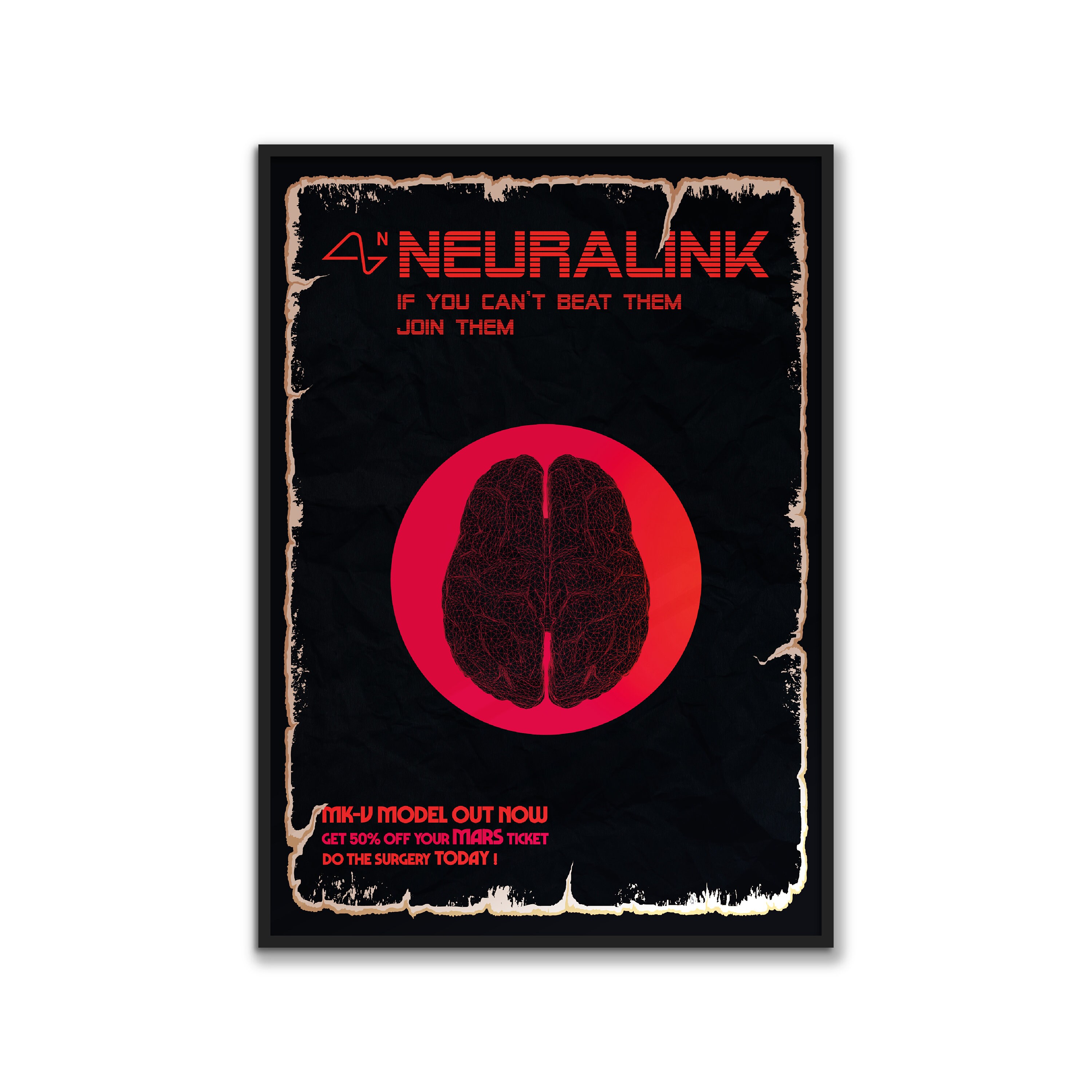 Cyberpunk Neuralink Ad Poster - Etsy