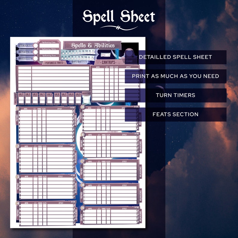 Dnd Character Sheet Pack the Undead Set - Etsy