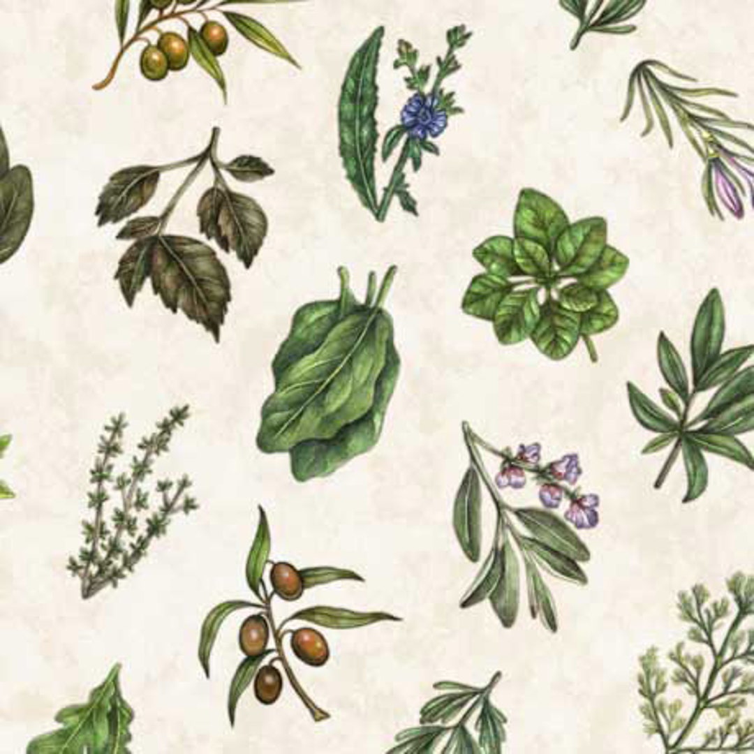 Sizzle and Spice - Fresh Herbs - by Dan Morris for QT Fabrics - Sold by ...