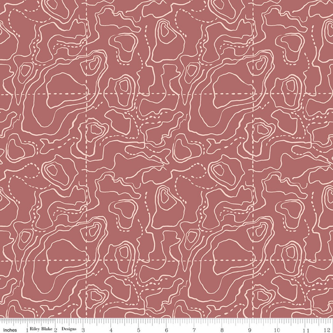 Wildwood Wander - Rose Topographic - by Katherine Lenius for Riley ...