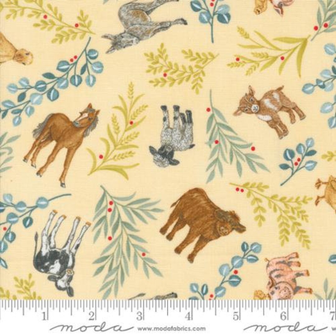 Willows Farm - Sunshine Animal Toss - by Deb Strain for Moda Fabrics ...