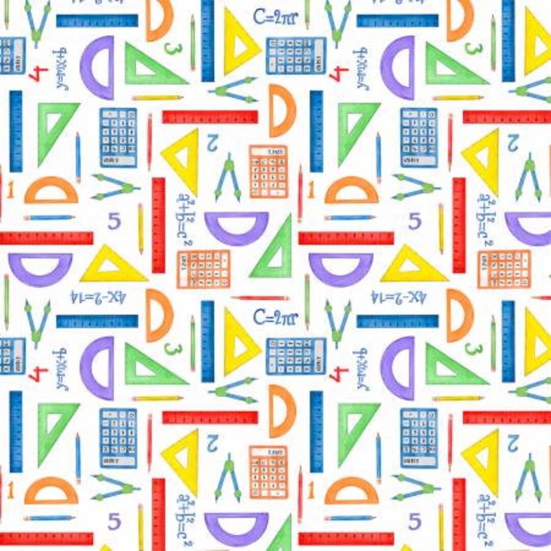 School is Cool - White School Supplies - by Nancy Mink for Wilmington ...