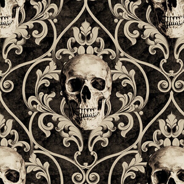 Skull Damask - Etsy