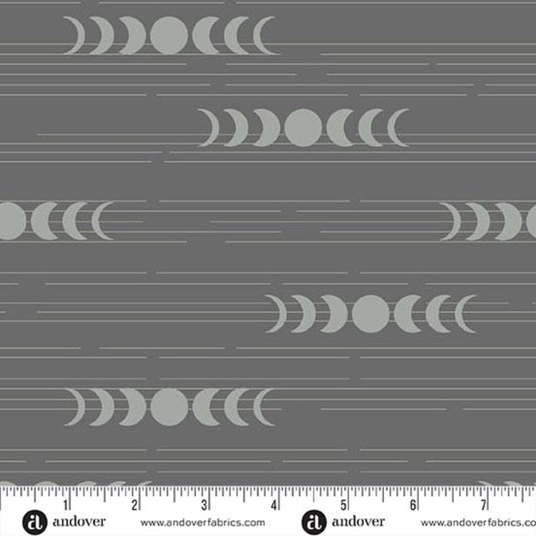 Still - Pewter Moon Phases - by Libs Elliot for Andover Fabrics - Sold ...