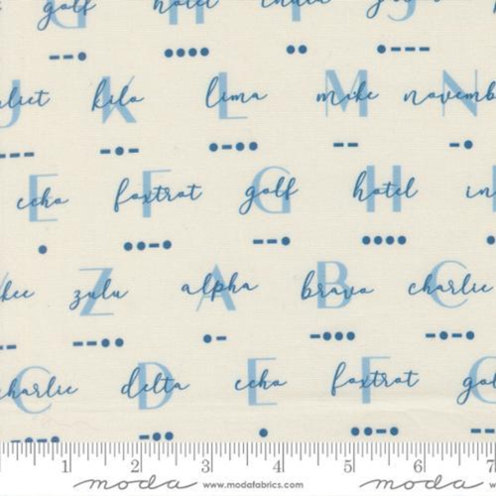 High Flight - Cloud Phonetic Morse - by Sariditty for Moda Fabrics ...