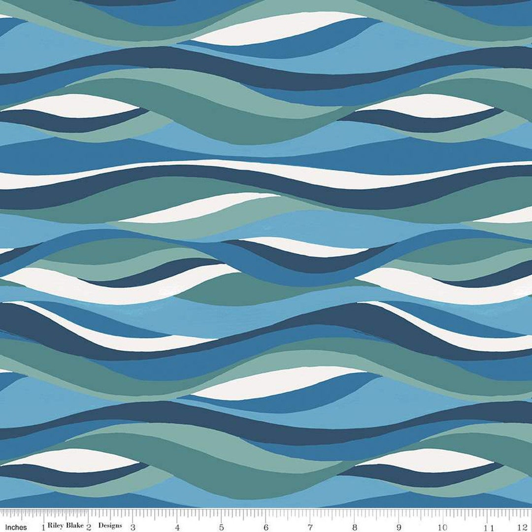 Free as the Ocean - Ocean Multi - by Lisa Audit for Riley Blake Designs ...