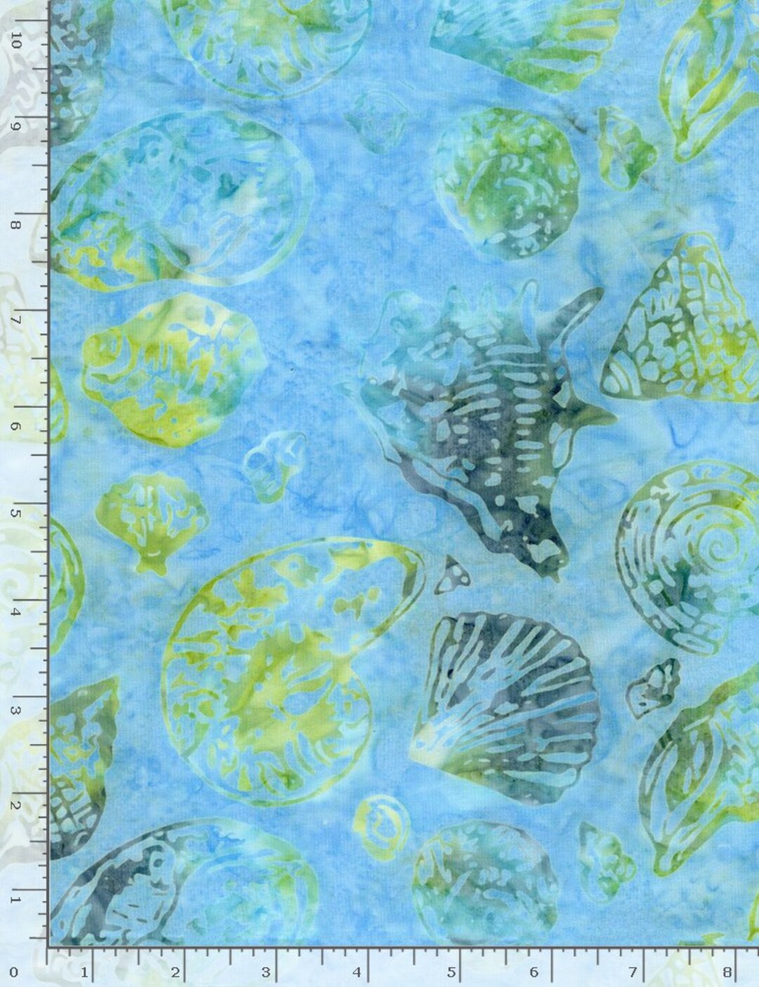 Tonga Scuba Batiks - Blue Seashells - by Tonga Batiks for Timeless ...