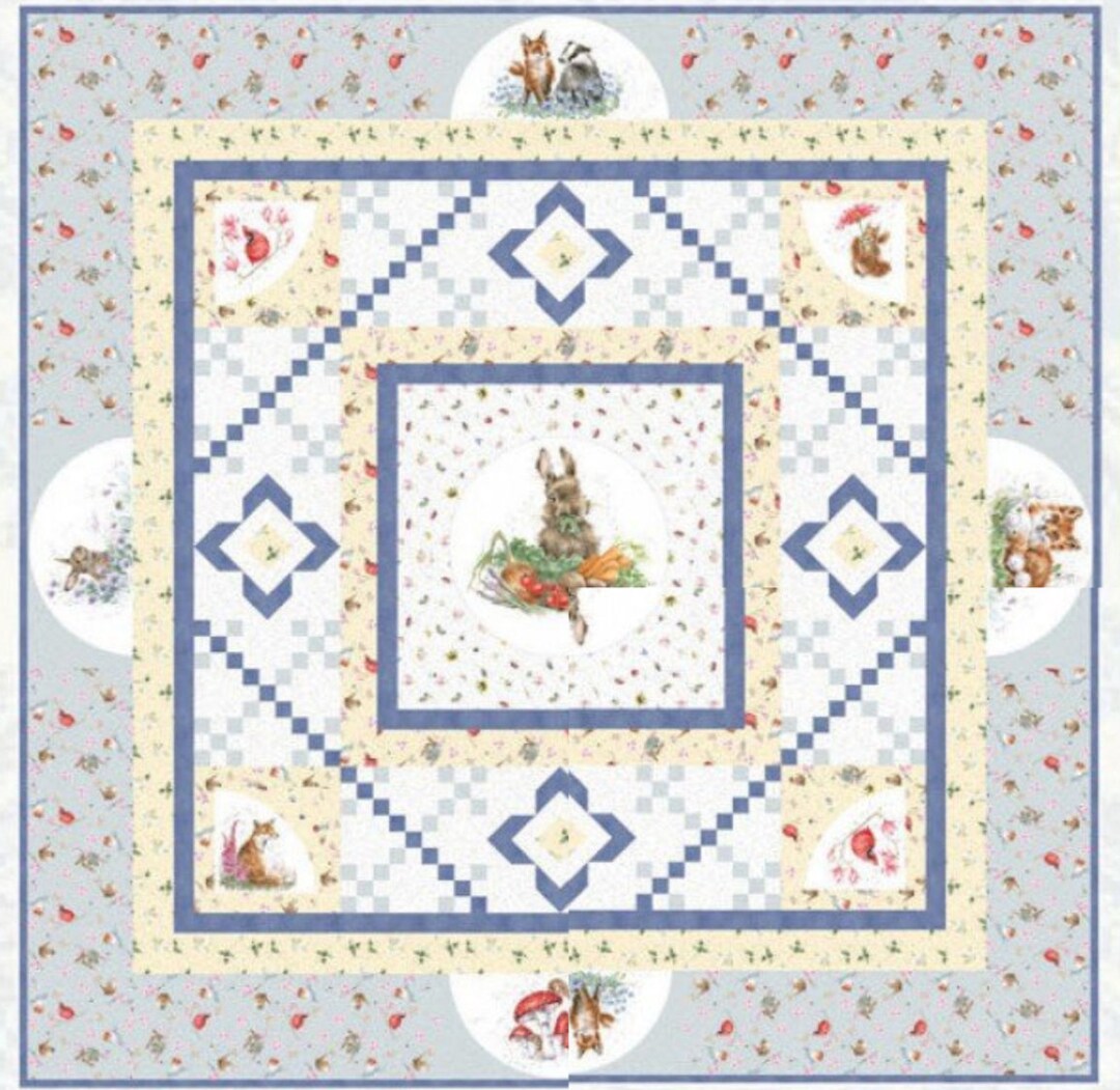 Bramble Patch Song of Spring Blue Quilt Kit by Hannah Dale / Bound to ...