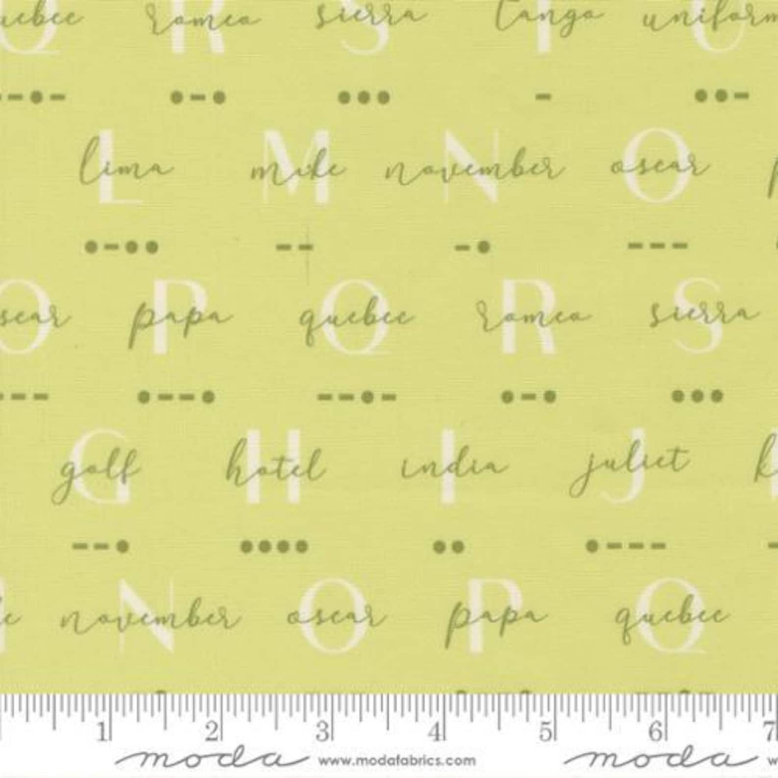 High Flight - Leaf Phonetic Morse - by Sariditty for Moda Fabrics ...