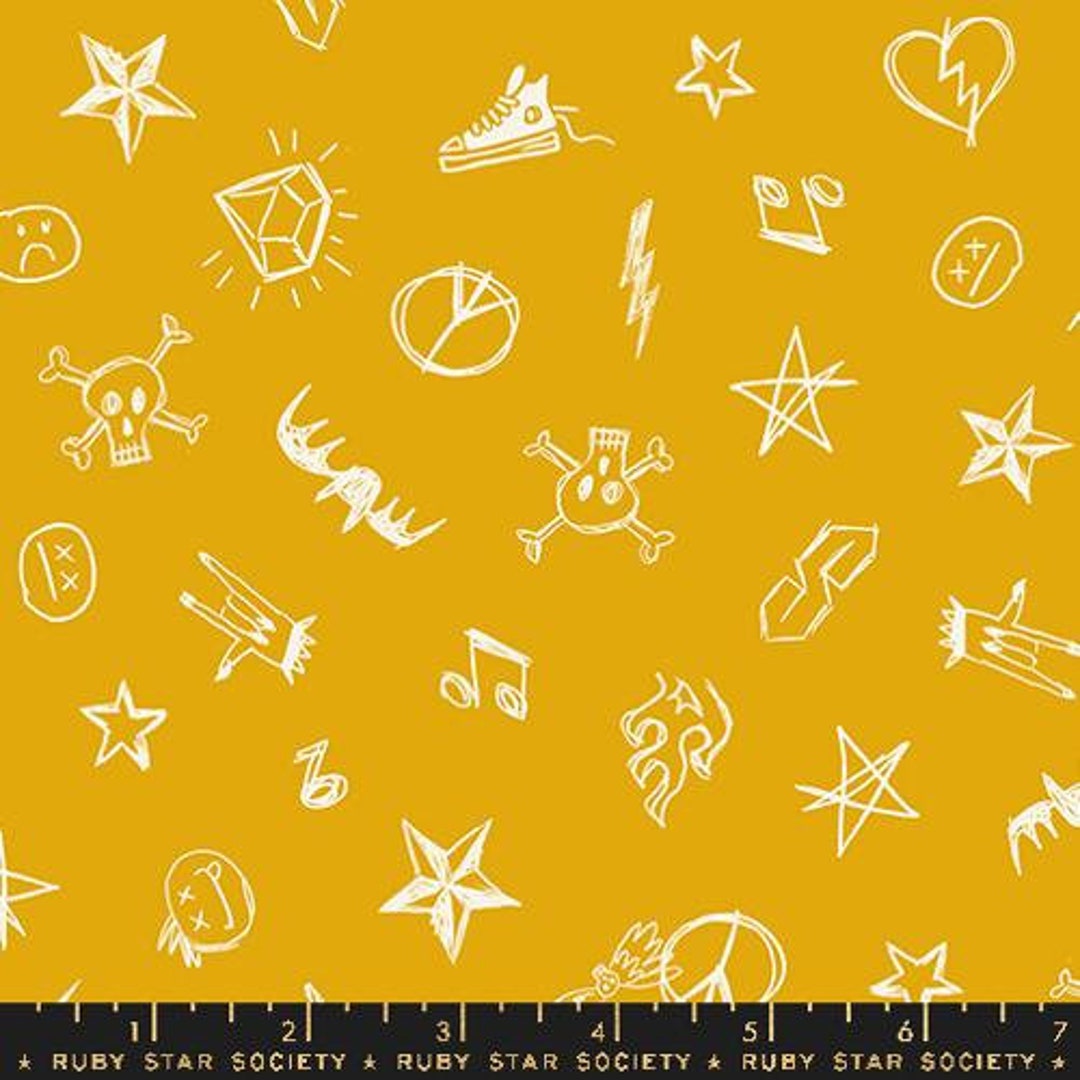 Teddy and the Bears - Yellow Doodles - by Sarah Watts for Ruby Star ...