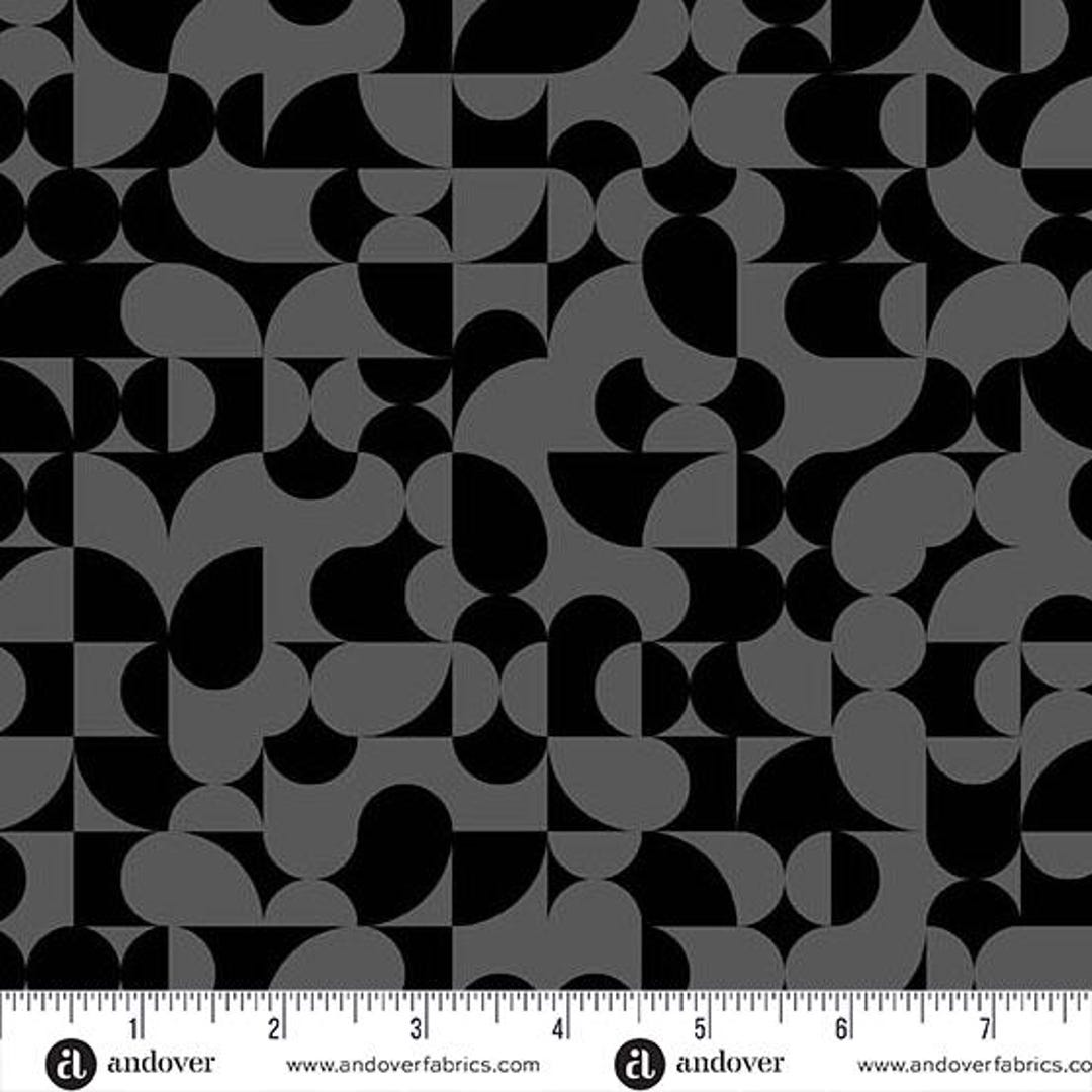Still - Black Half Dome - by Libs Elliot for Andover Fabrics - Sold by ...