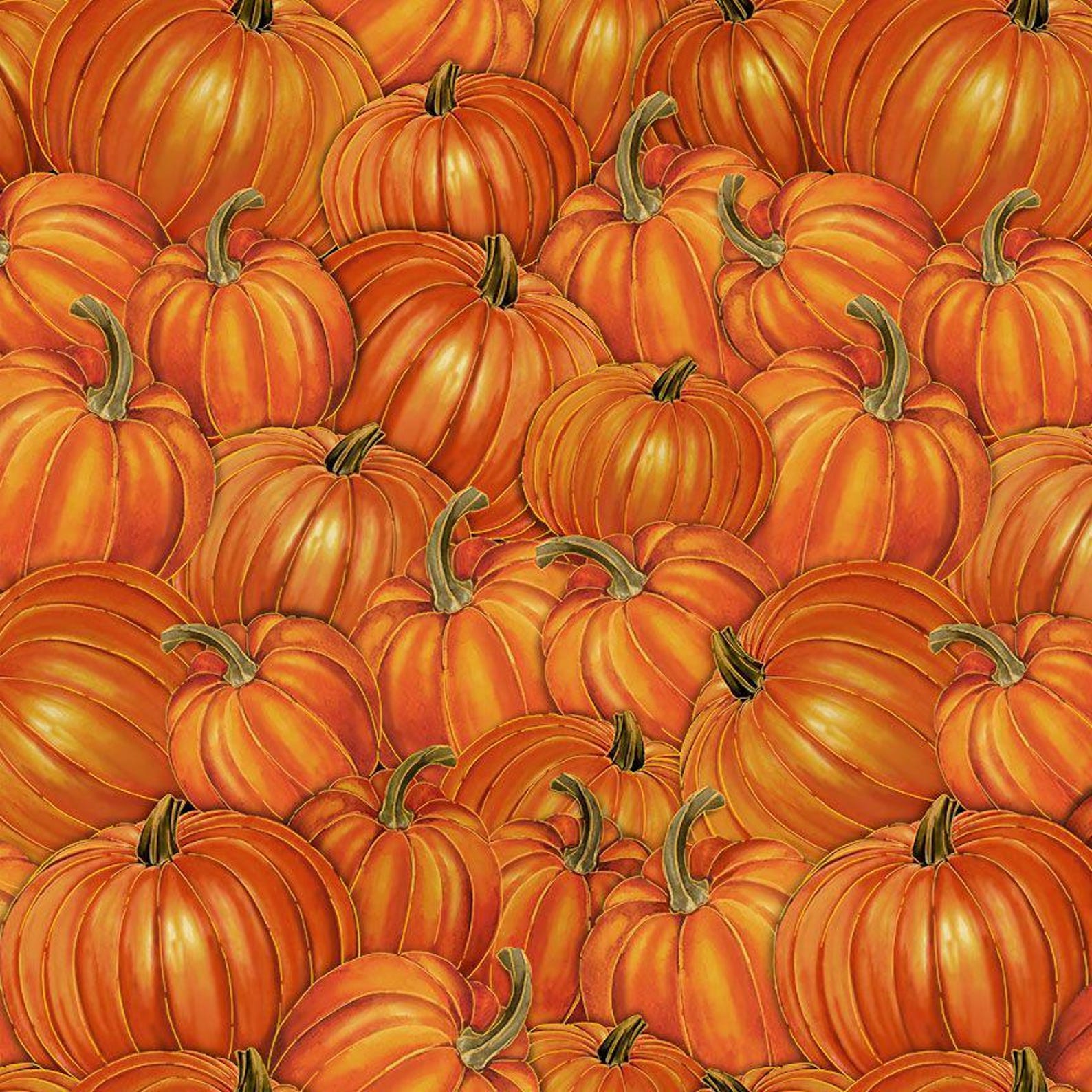 Thankful - Metallic Packed Pumpkins - for Timeless Treasures - Sold by ...