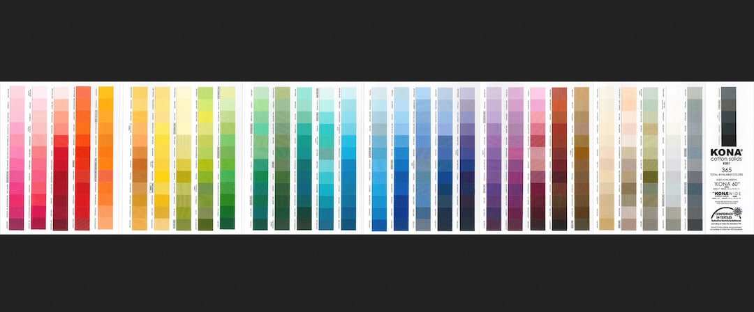 Kona Color Card - All 365 Colors! - by Robert Kaufman Fabrics - Sold by ...