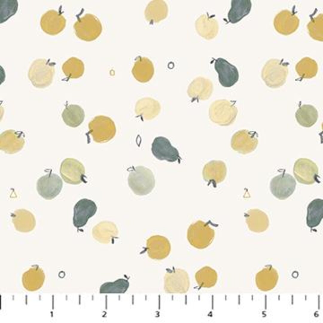 Lucky Day Flannel - Cream Fruits - by Jillian Philips for Figo Fabrics ...