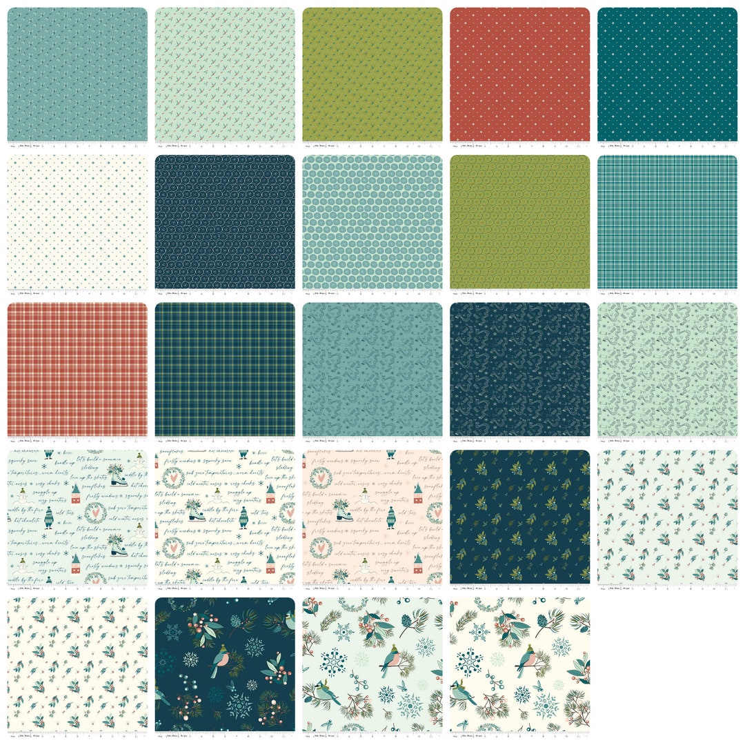 Arrival of Winter Fat Quarter 26pc/bundle by Sandy Gervais for Riley Blake Designs Sold by the ...