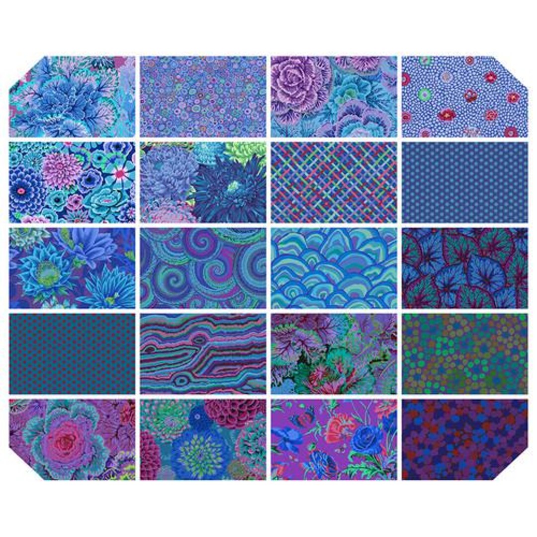 Kaffe Fassett Classics Plus - Royal Layer Cake 42pc/bundle - by Kaffe ...