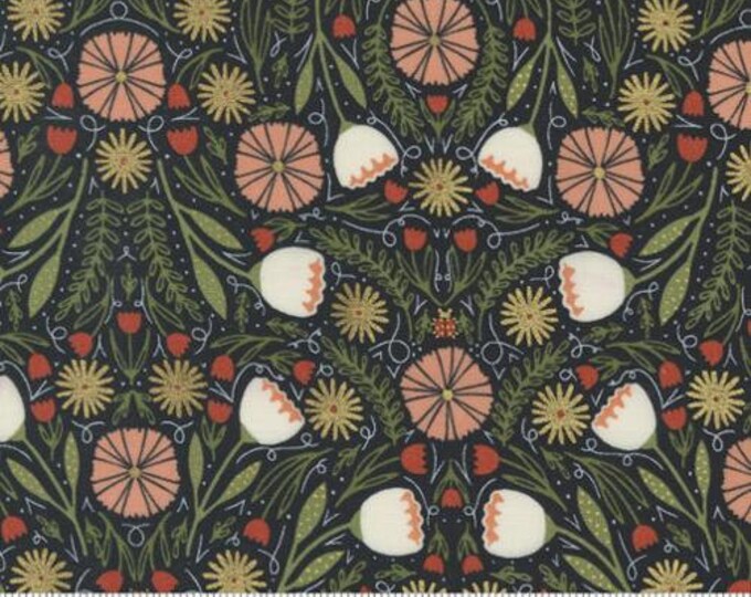 Meadowmere Metallic Night Moody Floral by Gingiber for Moda Fabrics ...