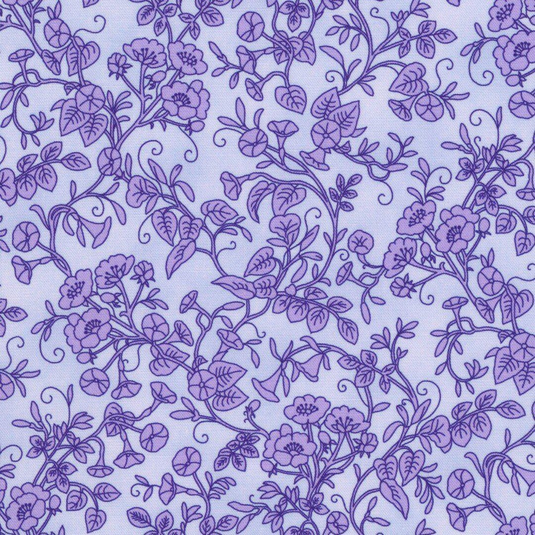 Georgina - Lavender Vines - by Flowerhouse for Robert Kaufman Fabrics ...
