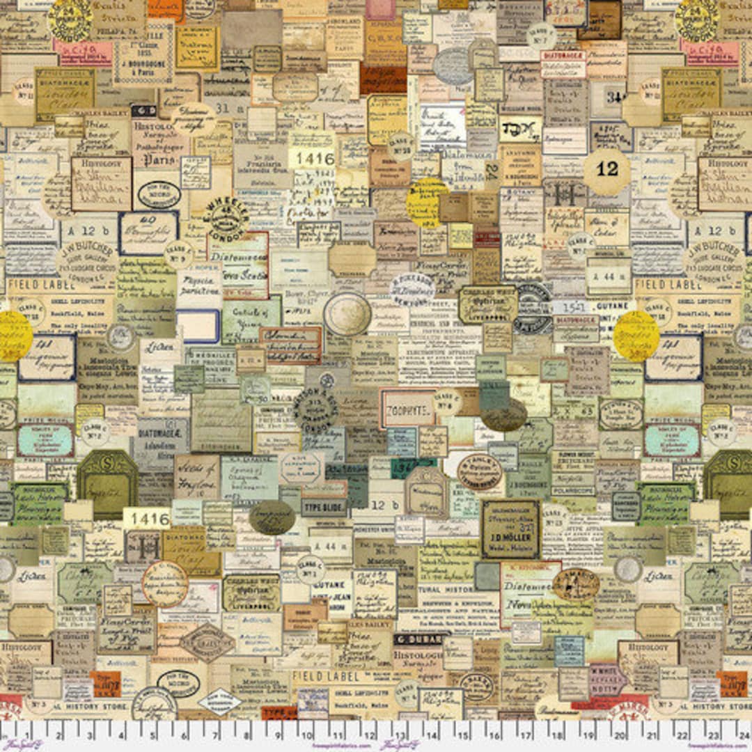 Laboratory Canvas Curator by Tim Holtz for Freespirit Fabrics Sold by ...