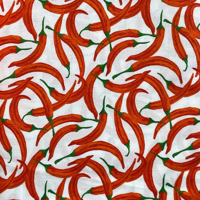 Chili Pepper Fabric - Etsy