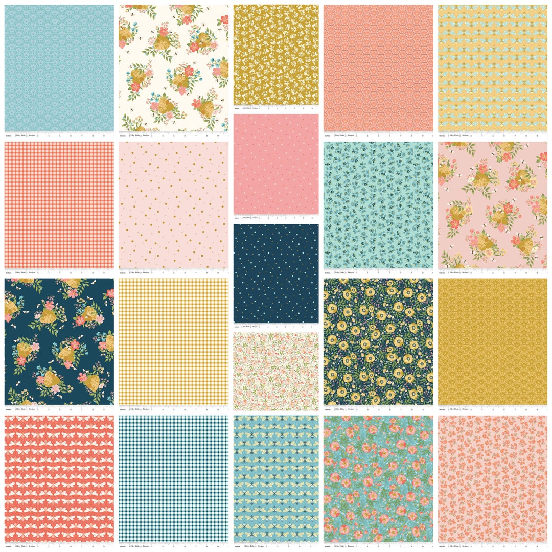 Honeycomb Hill - Fat Quarter 21pc/bundle - by Katherine Lenius for ...