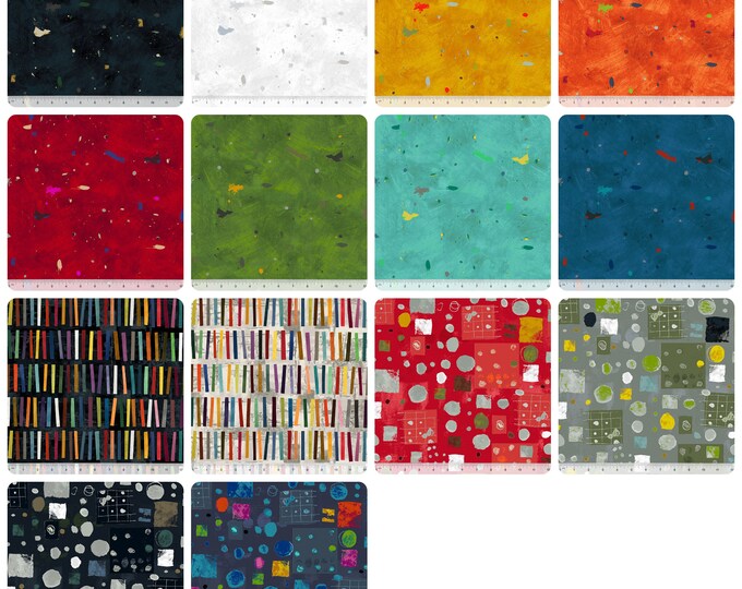 Marble Run Fat Quarter 14pc/bundle by Marcia Derse for Windham Fabrics ...