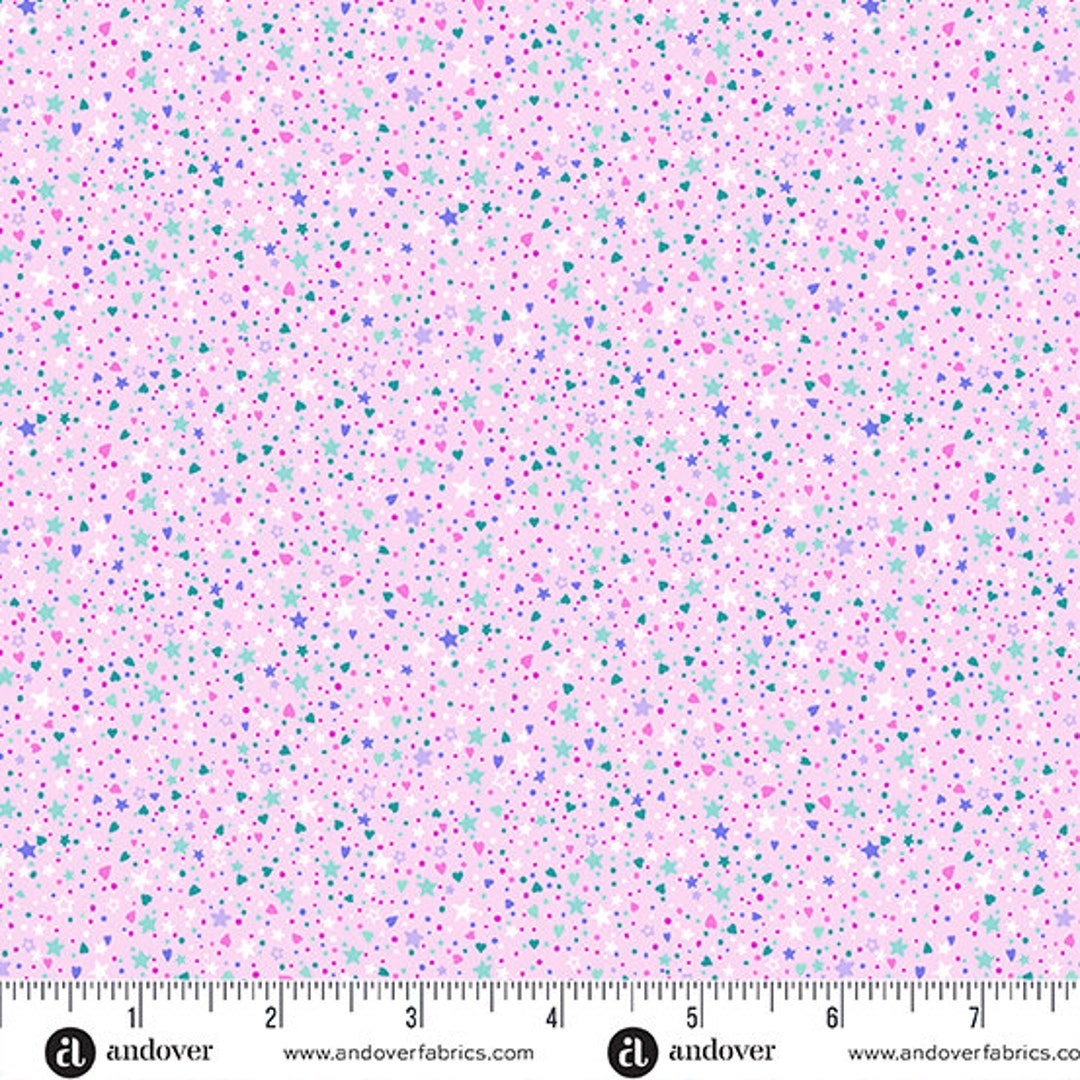 Fairy Dust Pink Sparkle by Makower UK for Andover Fabrics Sold by the Yard and Cut Continuous - Etsy