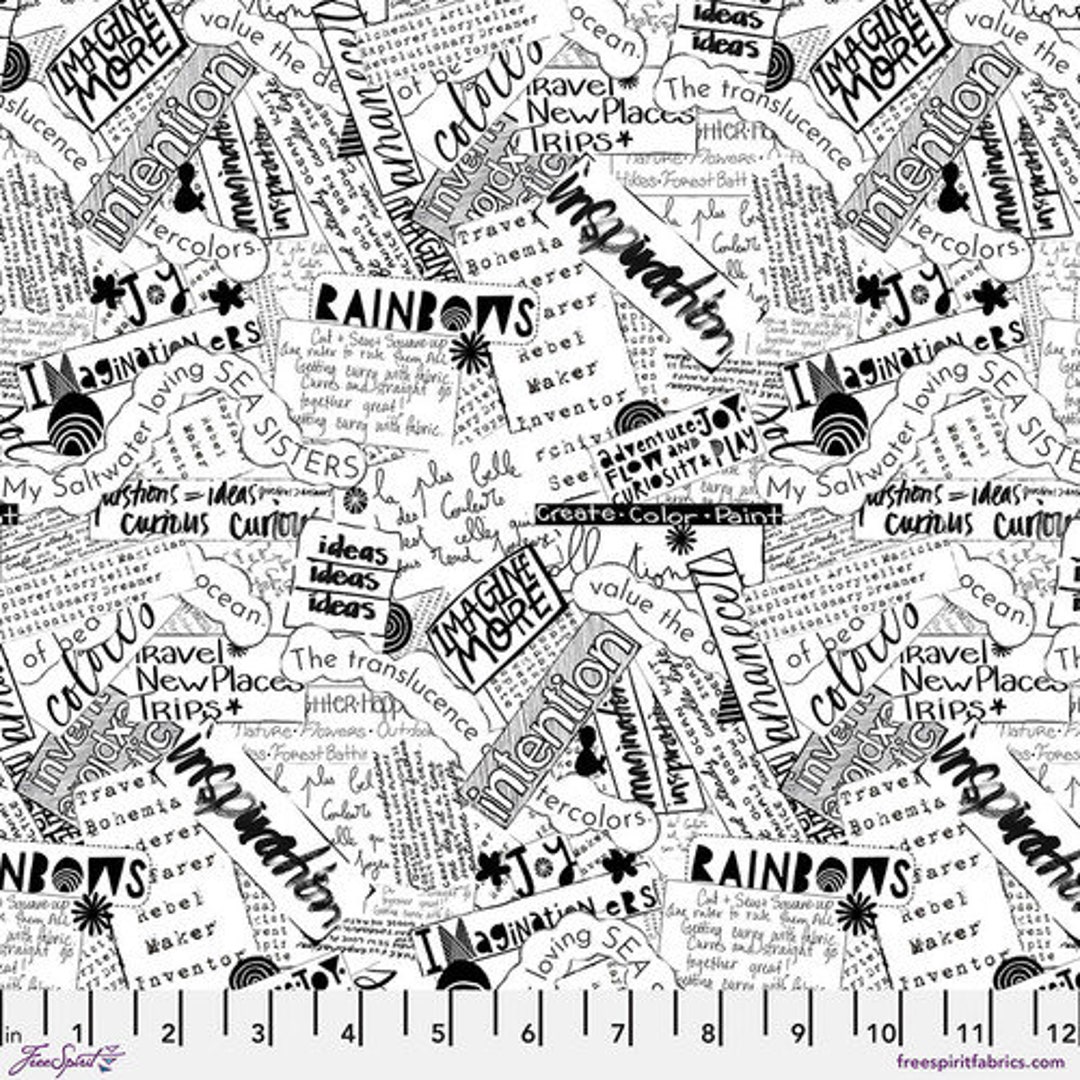Writing on the Wall - Word Collage - by Freespirit Fabrics - Sold by ...