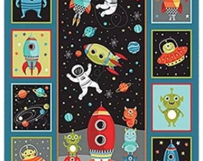 Outer Space Outer Space Panel by Makower UK for Andover Fabric Sold by ...