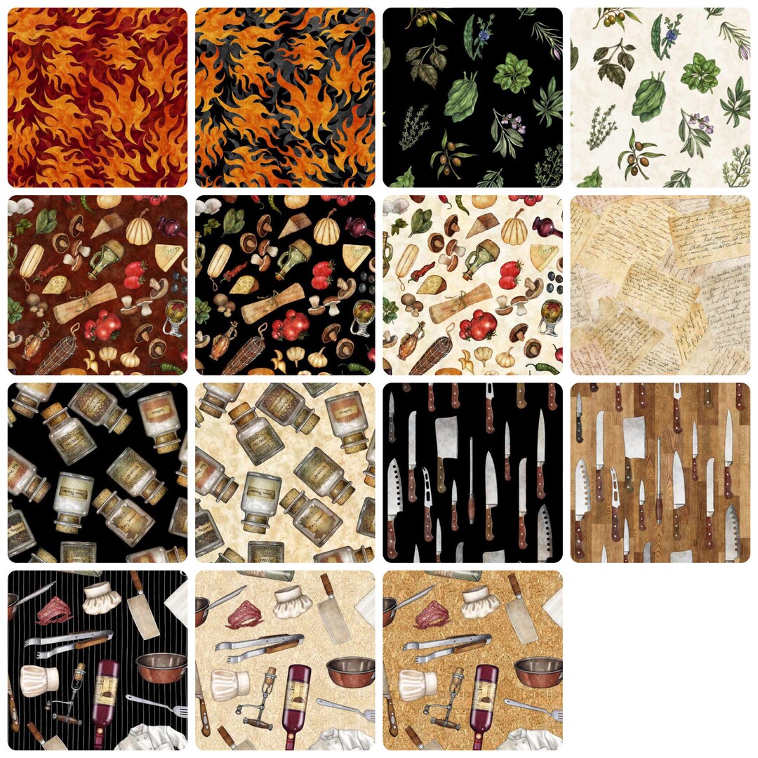Sizzle and Spice Fat Quarter 15pc/bundle by Dan Morris for QT Fabrics ...