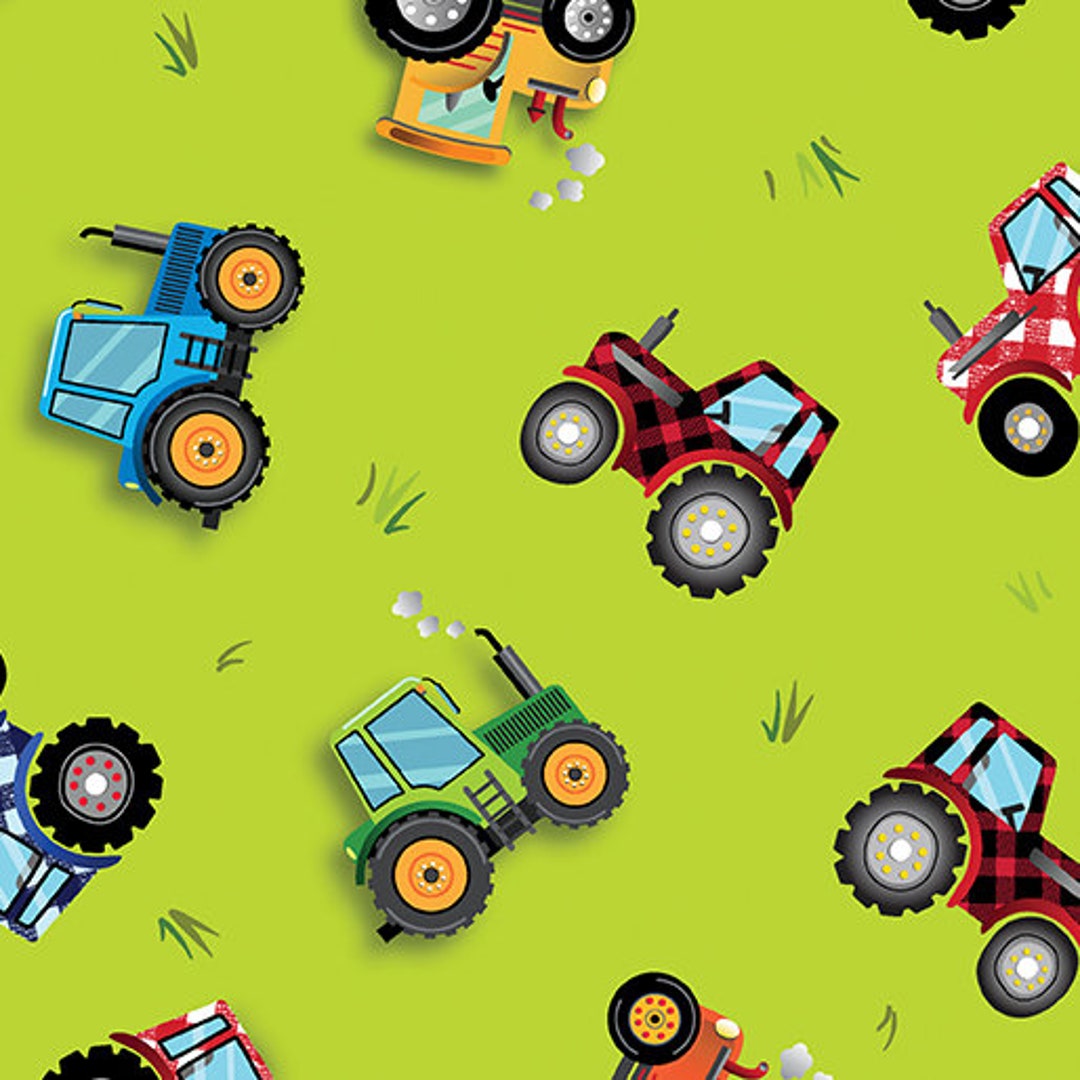 Barnyard Rules Barnyard Tractors by Kanvas Studio for Benartex Fabrics ...