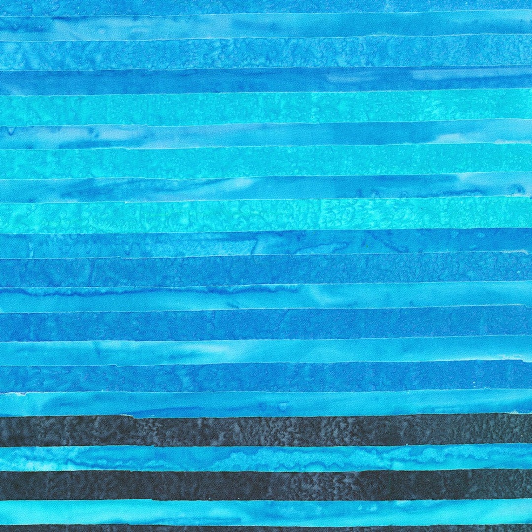 World of Stripes Batik - Water - by Artisan Batiks for Robert Kaufman ...