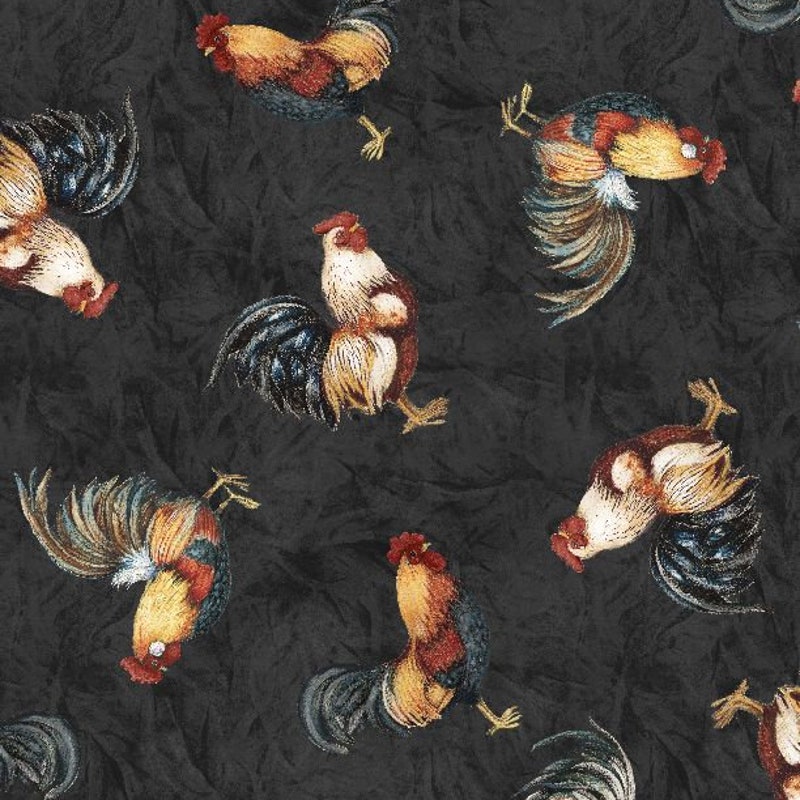 Rooster Fabric - Etsy