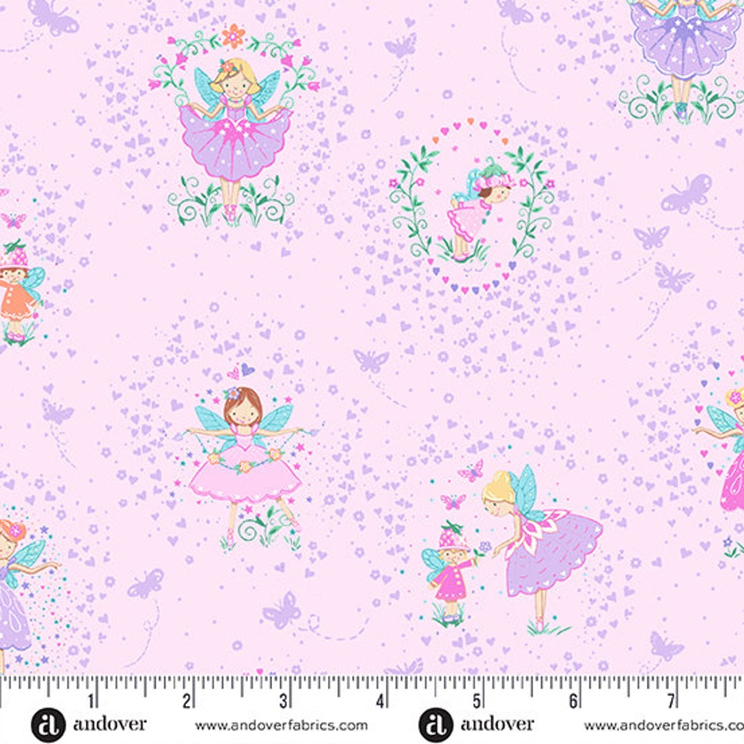 Fairy Dust - Pink Friends - by Makower UK for Andover Fabrics - Sold by the Yard and Cut ...