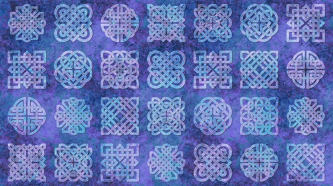 Stonehenge Celtic Roots - Purple Celtic Blocks - by Linda Ludovico for ...