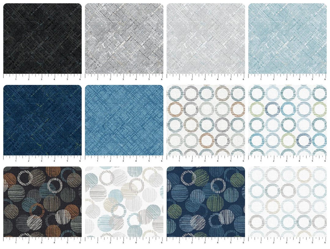 Dots and Dashes Flannel - Fat Quarter 12pc/bundle - by Northcott ...