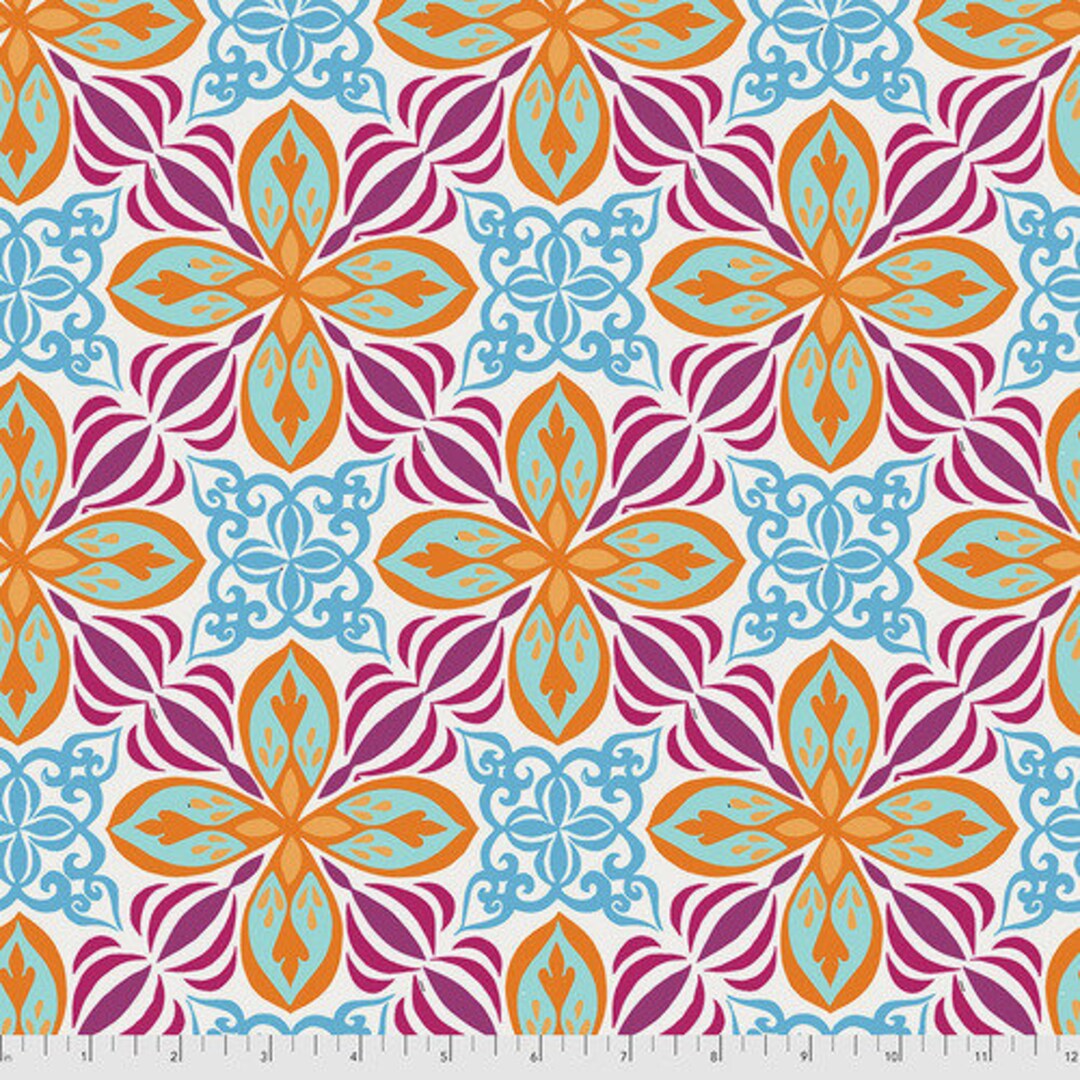 Enchanted Pomegranate Tiles by Valori Wells for Free Spirit Fabrics ...