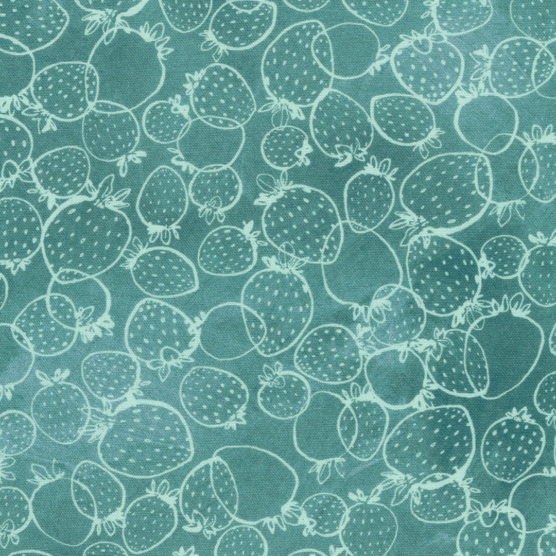Strawberry Season Slate Tonal by Briar Hill Designs for Robert Kaufman ...