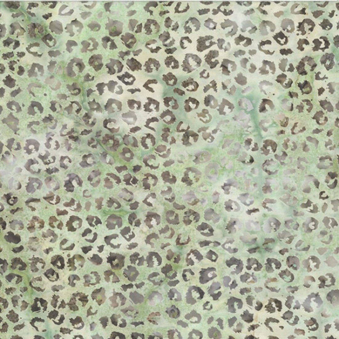 Congobay Batiks - Celadon Leopard Print - by Mckenna Ryan for Hoffman ...