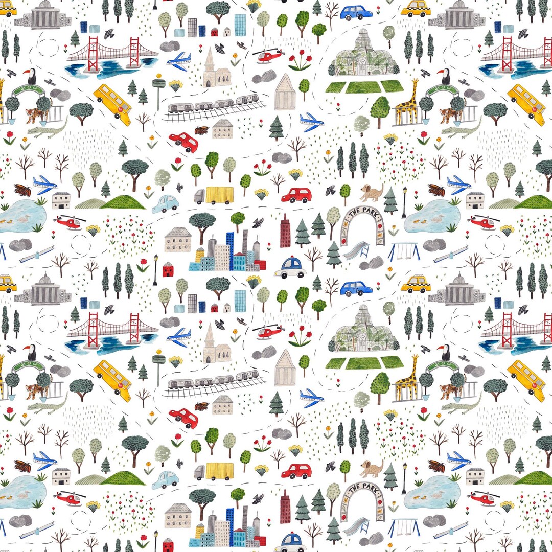 Mini Metropolis - Stadtbild - von Sarah Boccaccini Für Figo Fabrics ...
