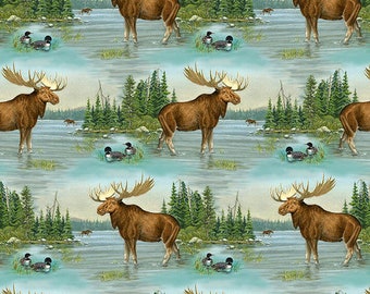 Navy Moose Fabric Moose Trot Navy by Ivieclothco Navy Moose Woodland ...
