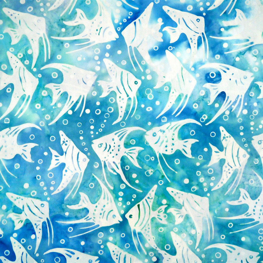 Blue Attol - Milky Water - by Batiks by Mirah - Sold by the Yard and ...