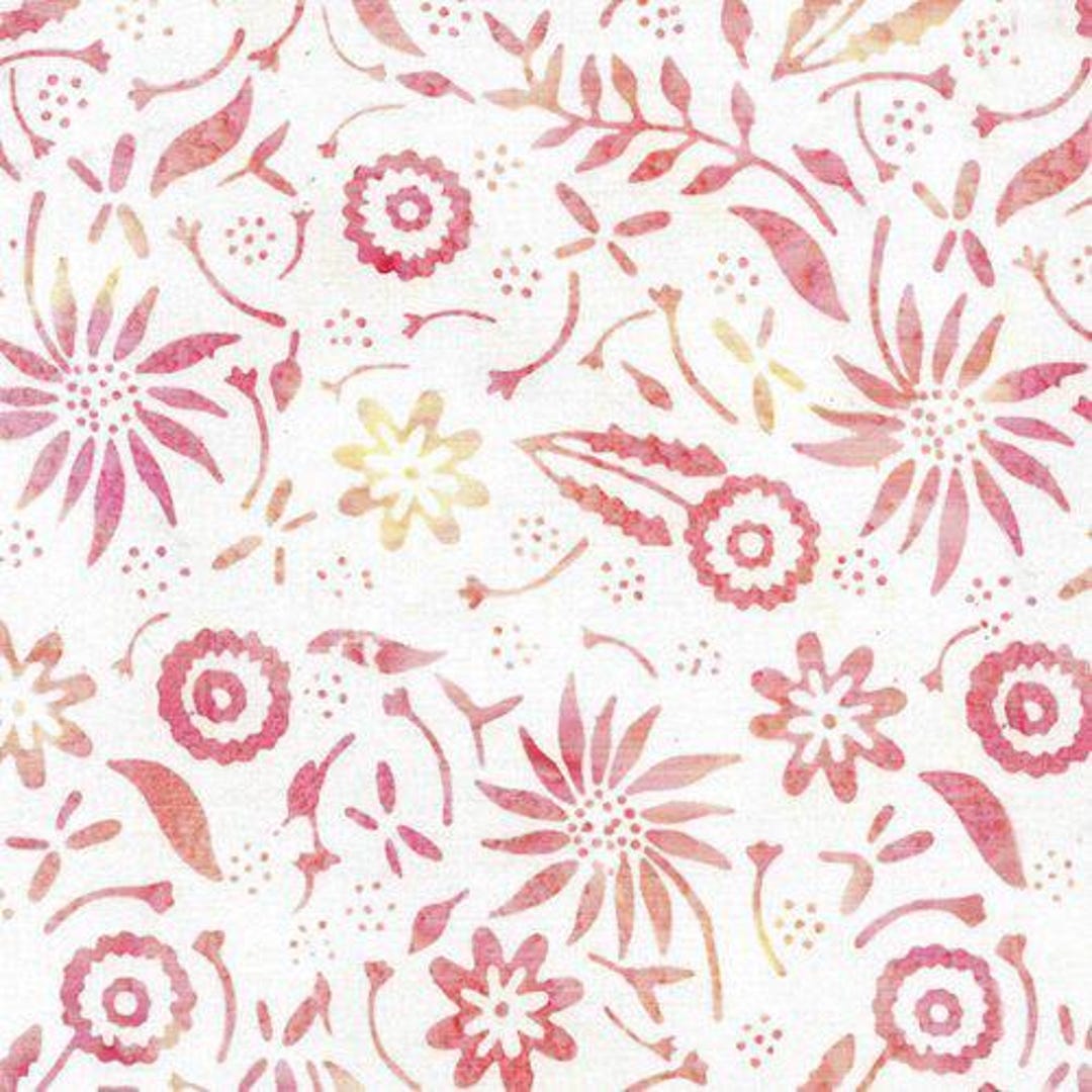 Just Dandy - Neutral Cream Flutter Flowers - by Kate Colleran Designs for Island Batiks - Sold ...