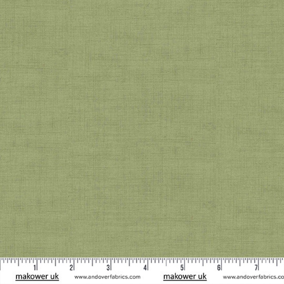 Linen Texture - Sage - by Makower UK - Sold by the Continuous Yard - in ...