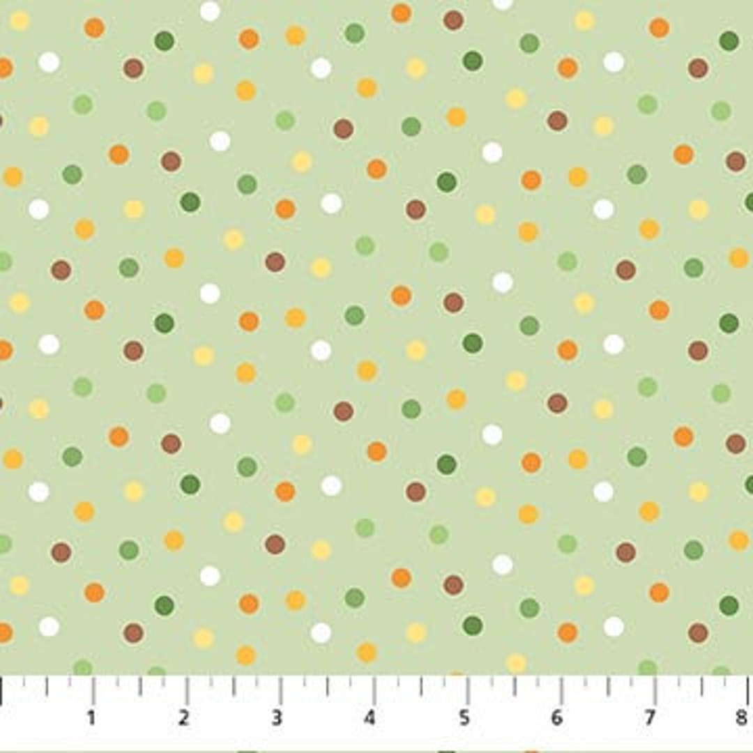 Wee Safari Green Dotty by Deborah Edwards for Northcott Fabrics Sold by ...