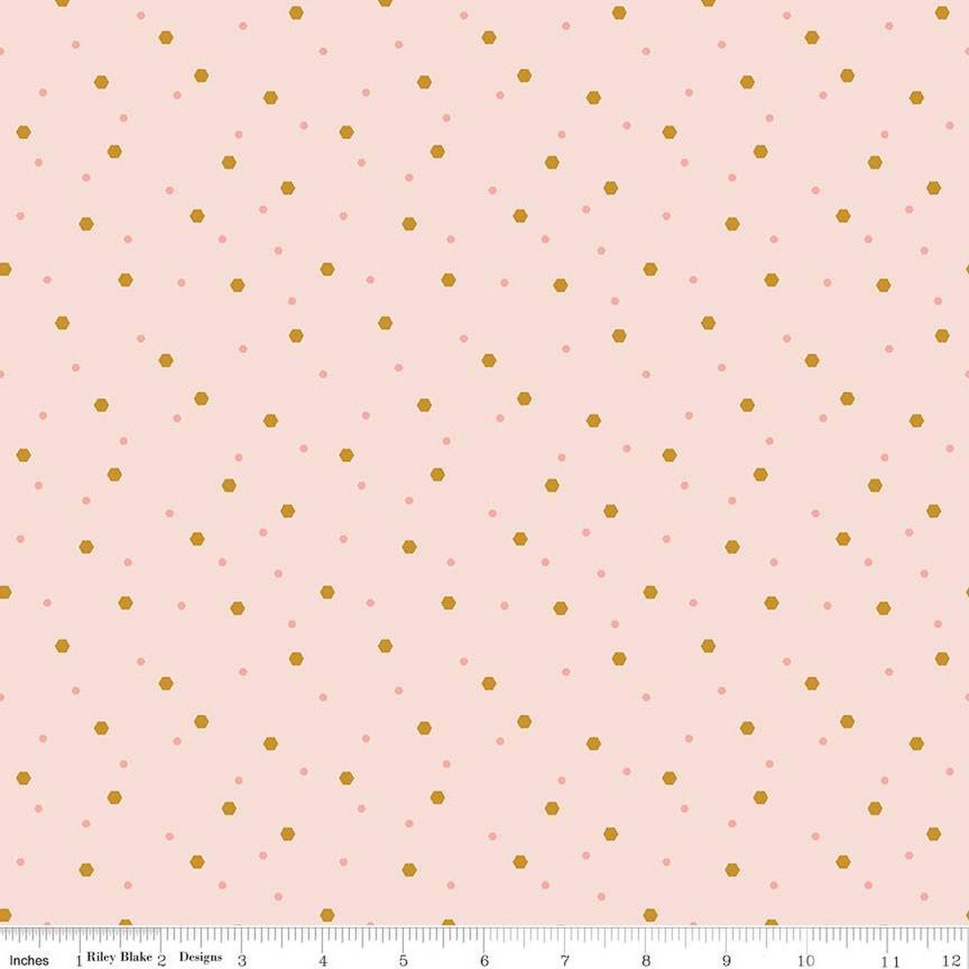 Honeycomb Hill Blush Mini Hexies by Katherine Lenius for Riley Blake ...