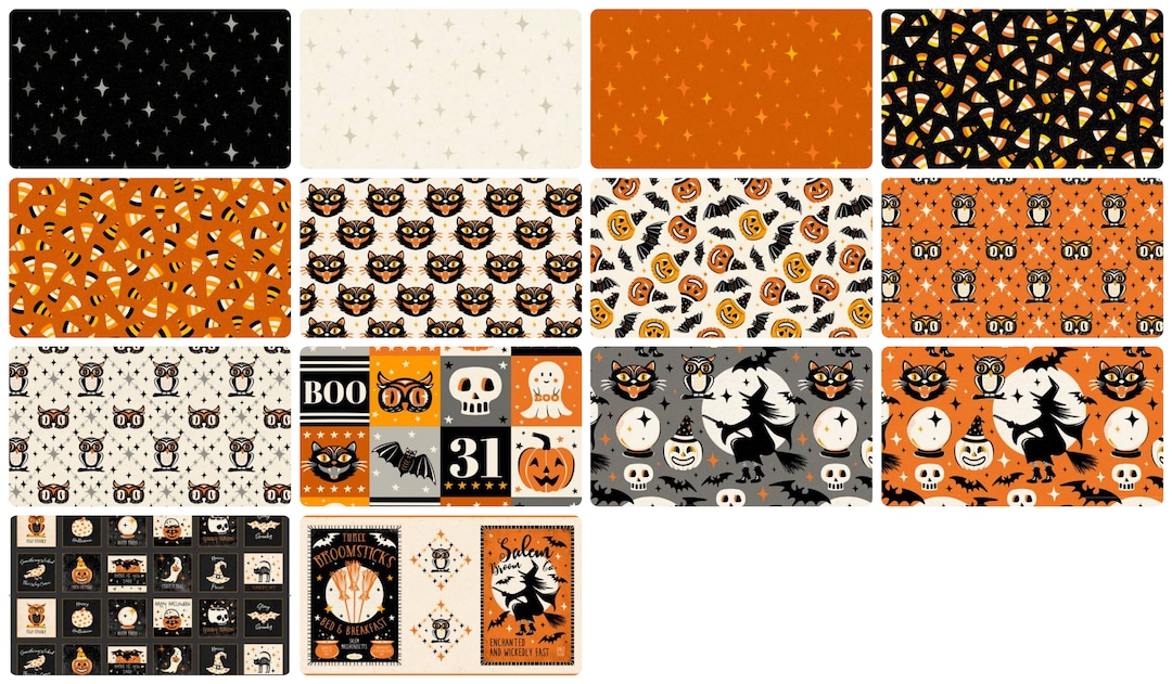 Witching Hour - Fat Quarter 14pc/bundle - by Heather Dutton for PB ...