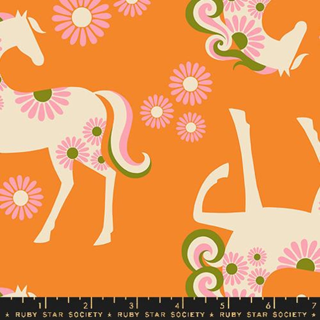 Carousel Canvas - Burnt Orange Carousel - by Melody Miller for Ruby ...
