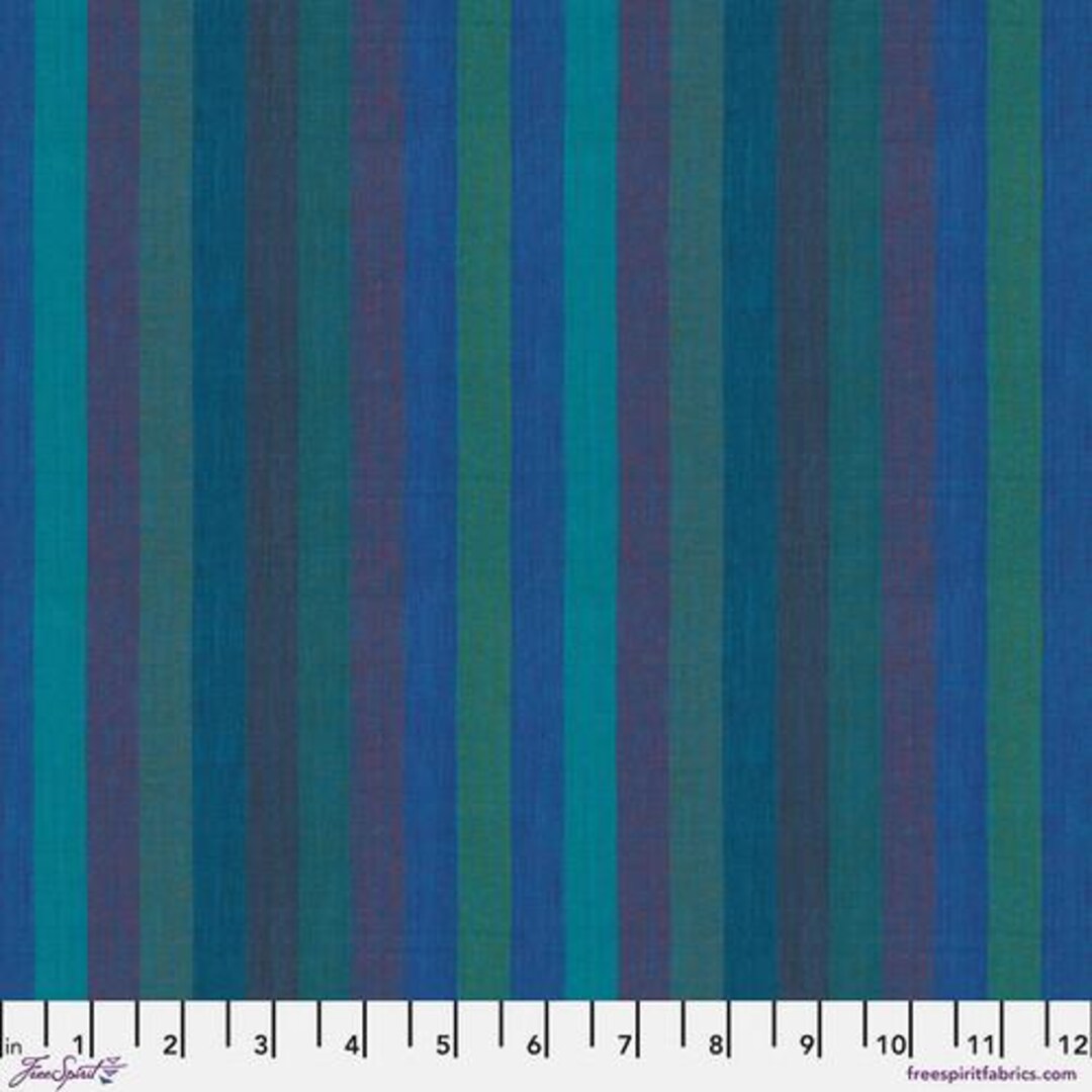 Kaffe Fassett Woven Stripes - Blue Broad Stripe - by Kaffe Fassett for ...