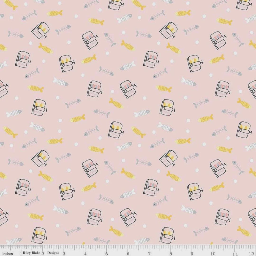 Meow and Forever - Pink Fish - by My Mind's Eye for Riley Blake Designs ...